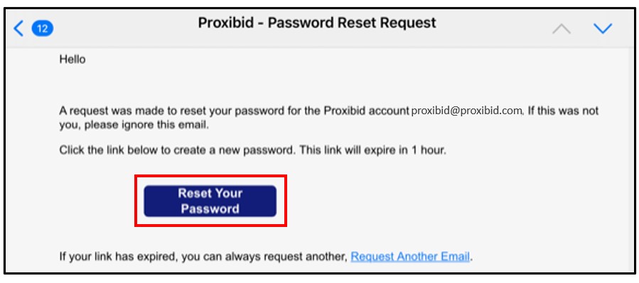 Reset a Password – Proxibid