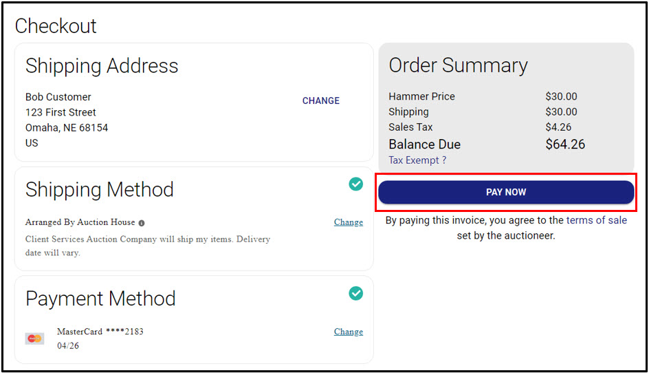 Paying with atgPay – Proxibid
