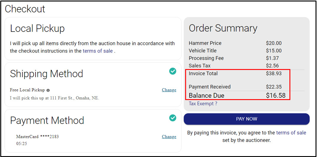 Paying with atgPay – Proxibid